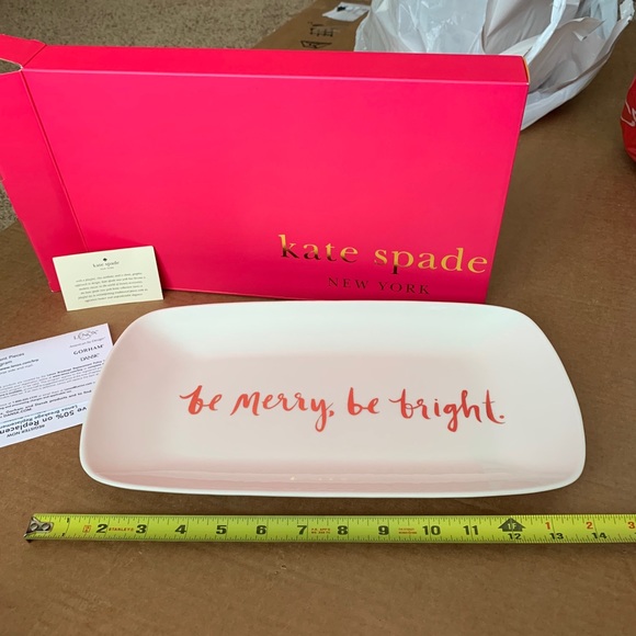 kate spade | Dining | Kate Spade Be Merry Be Bright Arbor Village Tray ...